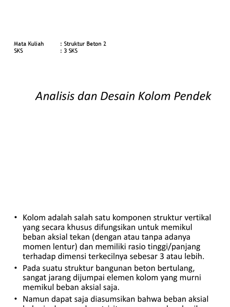 Detail Kolom 15x15 dalam Struktur Beton | PDF | Sains & Matematika