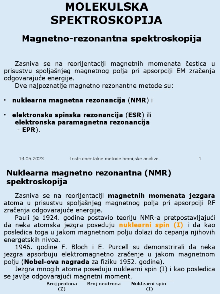 Molekularna Spektroskopija | PDF