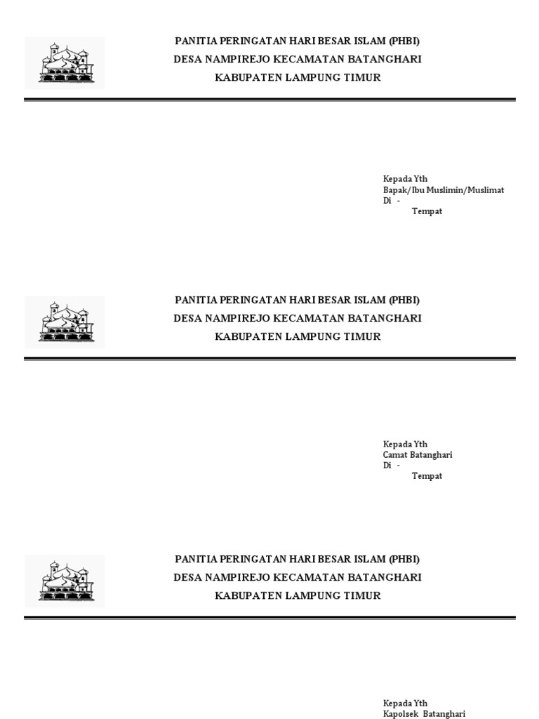 AMPLOP SURAT UNDANGAN | PDF