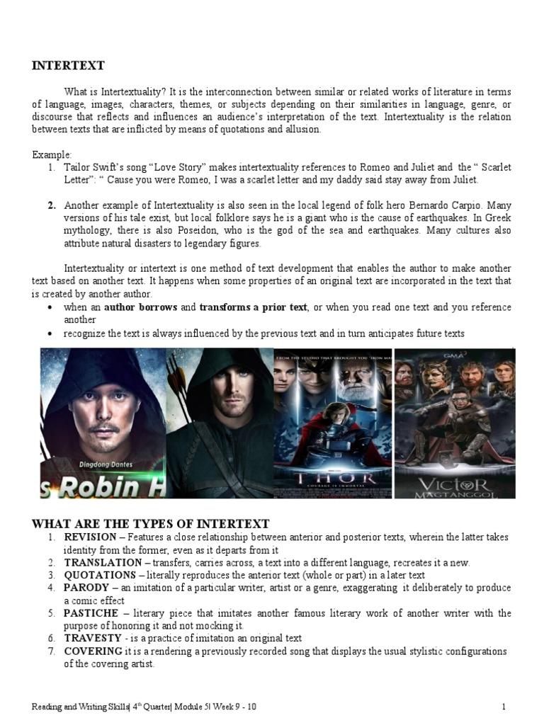 Inter Text | PDF | Intertextuality | Human Communication