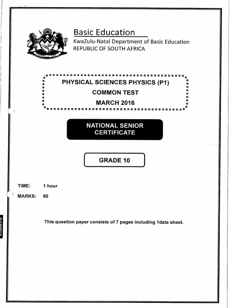 Phy P1 March Qpmemo 2 | PDF