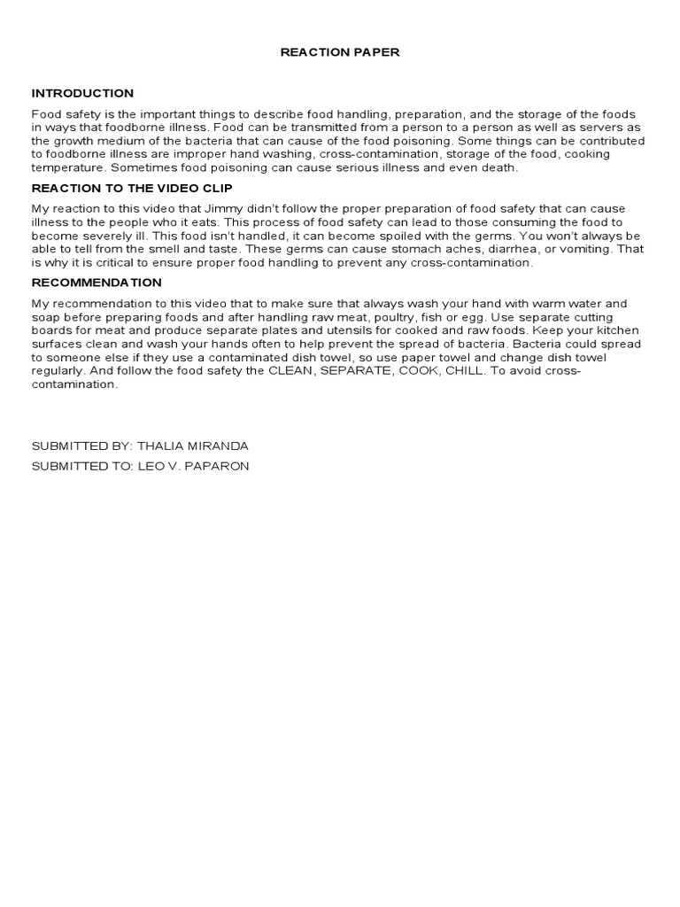 Reaction Paper | PDF