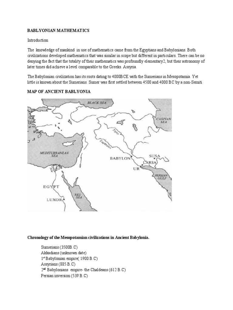 Babylonian Math | PDF | Mesopotamia | Numbers