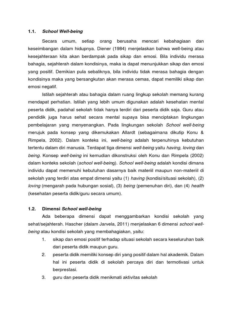 School Well Being | PDF