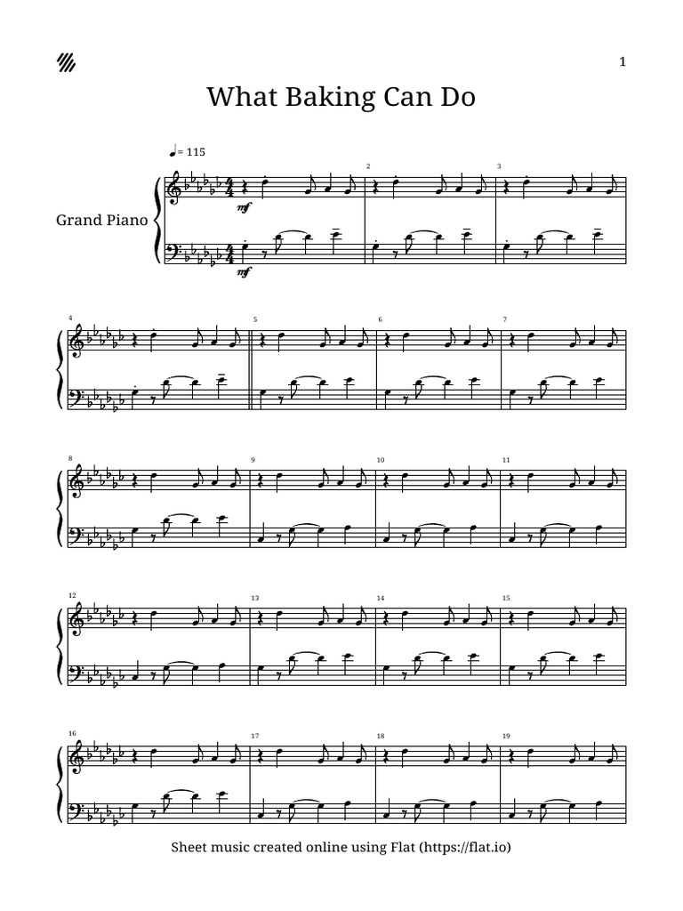 What Baking Can Do: Sheet Music | PDF