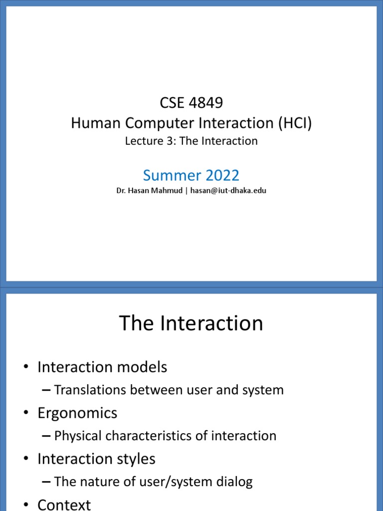 HCI - Lecture 3 | Download Free PDF | Human–Computer Interaction ... HCI - Lecture 3 | Download Free PDF | Human–Computer Interaction ...