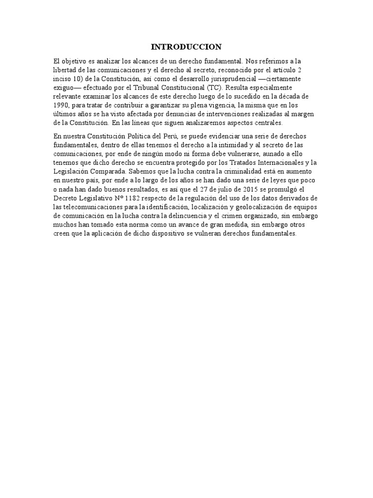 Derecho al Secreto de las Comunicaciones | PDF | Mandato | Derecho penal