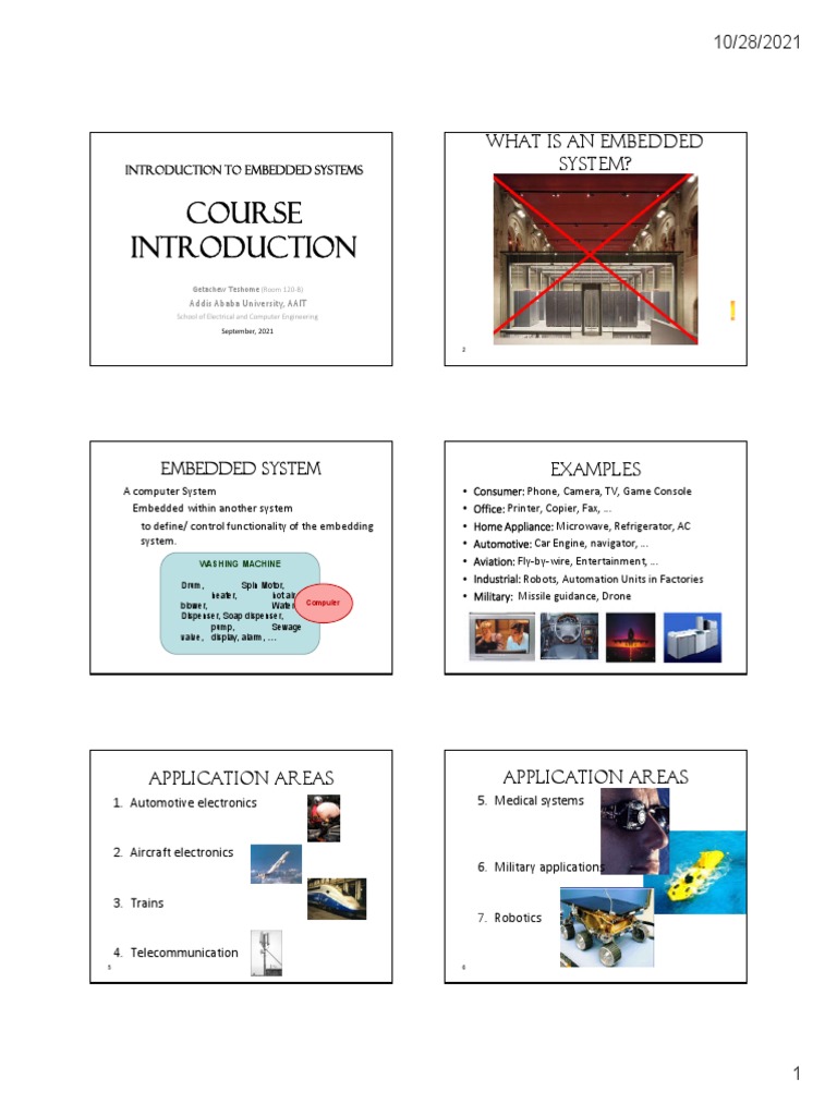 Lecture 1 - Introduction Embedded Systems | PDF | Embedded System ... Lecture 1 - Introduction Embedded Systems | PDF | Embedded System ...
