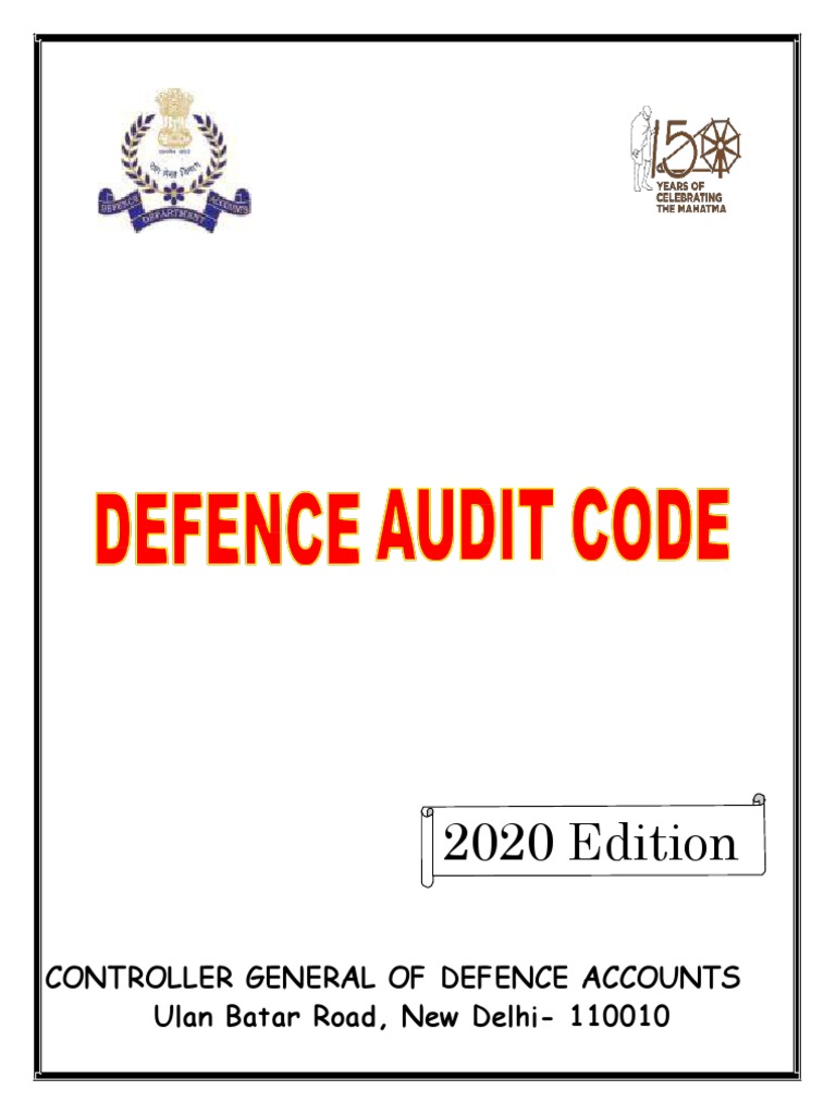 Defence Audit Code 2020 Edition | PDF | Audit | Financial Audit Defence Audit Code 2020 Edition | PDF | Audit | Financial Audit