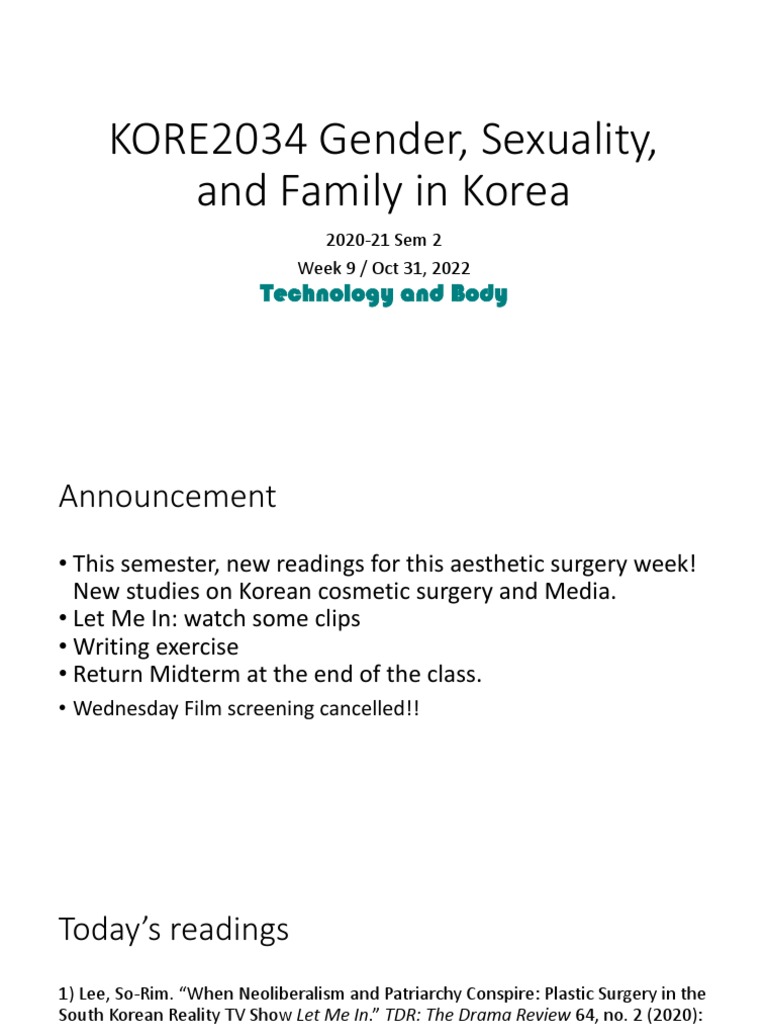 Lookism and Plastic Surgery in Korea | PDF | Plastic Surgery | Surgery