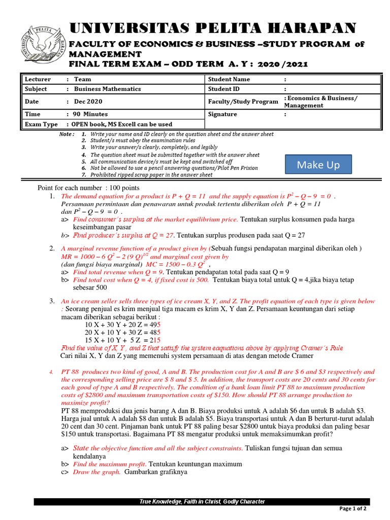 Business Mathematics Pdf Economic Surplus Economies