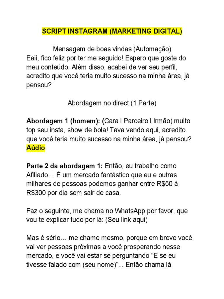 Script Instagram | PDF