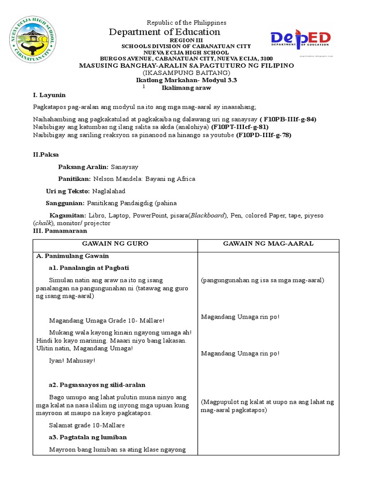 DLP Modyul 3.3 Tuklasin | PDF