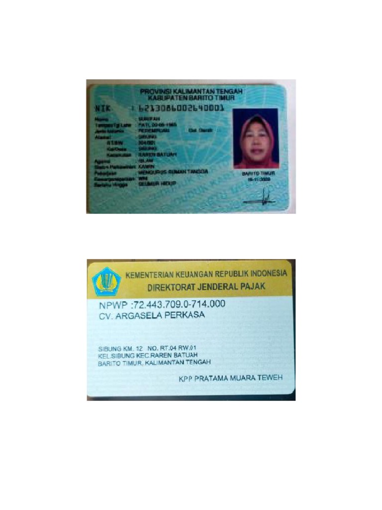 NPWP Dan KTP CV. Agasela | PDF