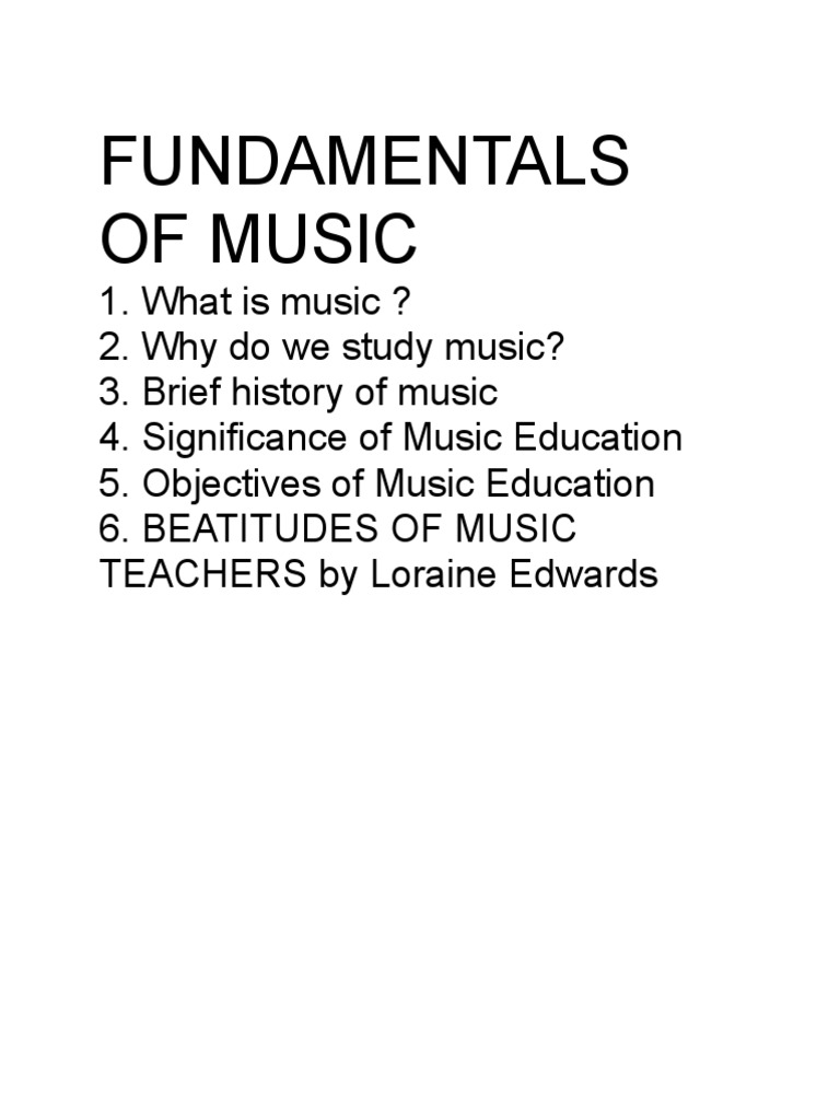 Fundamental of Music | PDF | Musical Instruments | Musical Notation