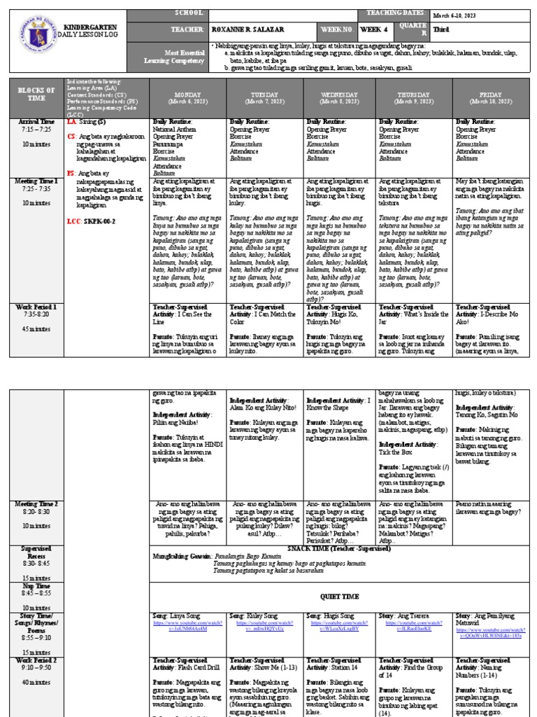 Kinder Melc DLL Week 24 | PDF