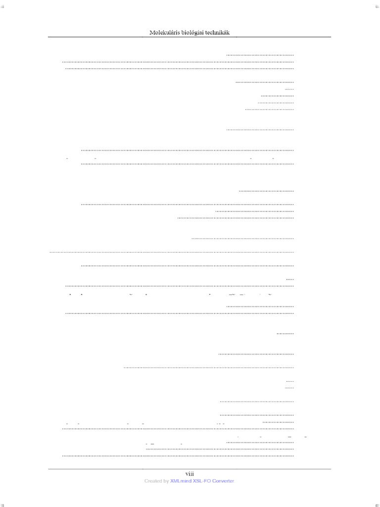 Molekuláris Biológiai Technikák Wunderlich, Lívius - PDF | PDF