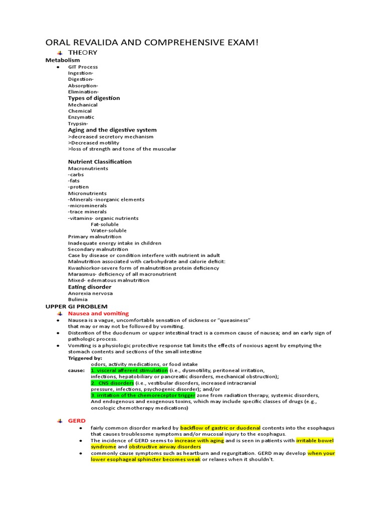 Oral Revalida and Comprehensive Exam | PDF | Glaucoma | Esophagus