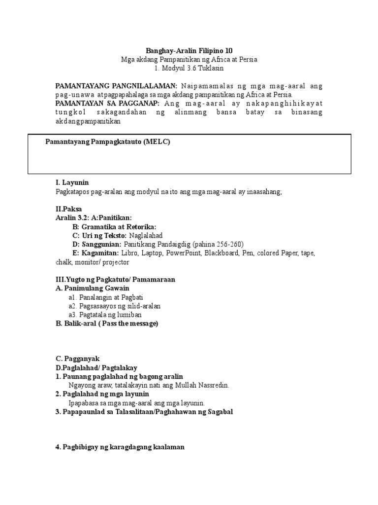 Modyul 3.6 Tuklasin | PDF