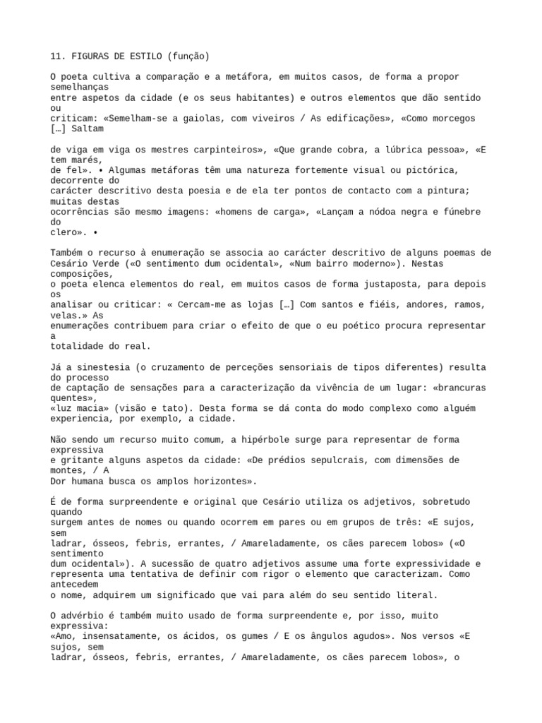 Figuras de Estilo | PDF | Poesia | Impressionismo