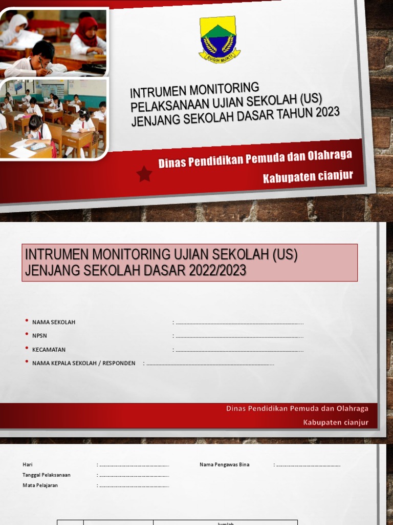Intrumen Monitoring Us SD 2023 PDF | PDF