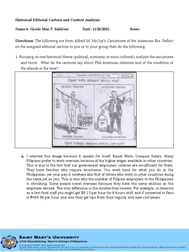 Editorial Cartoon Analysis - Saldivar, Nicole P. | Download Free PDF ...