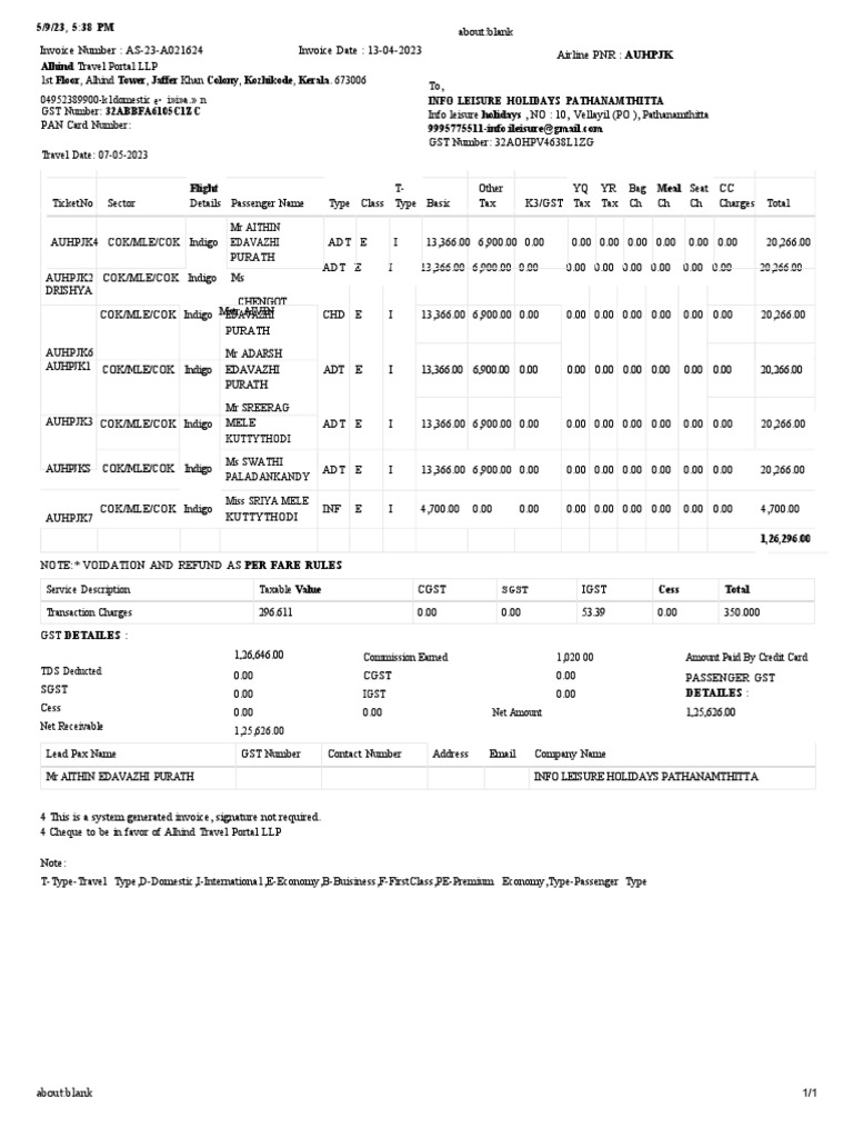 Ticket Invoice | PDF | Value Added Tax | Government