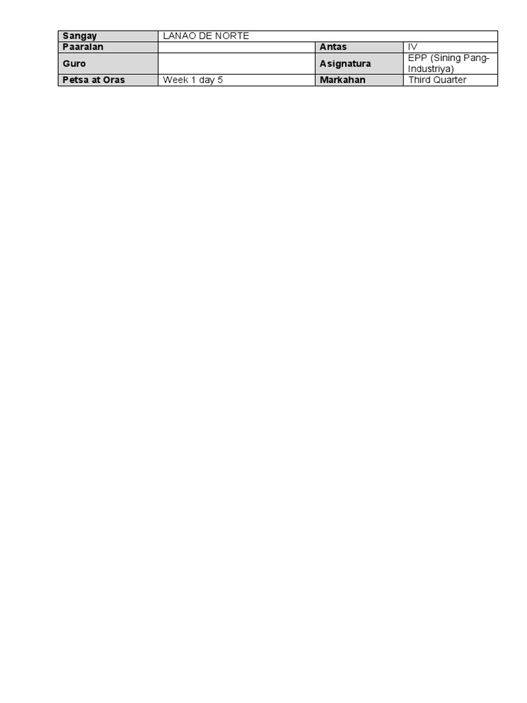 DLP-EPP 4 W1 Day 5 | PDF