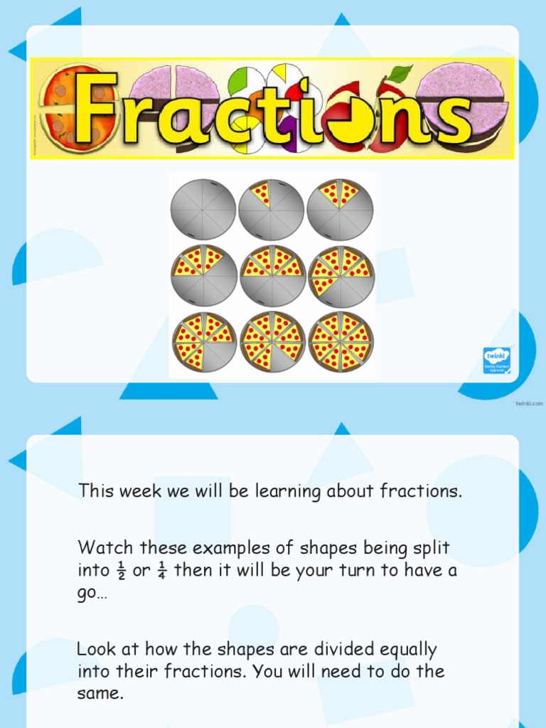 Maths PowerPoint Fractions | PDF