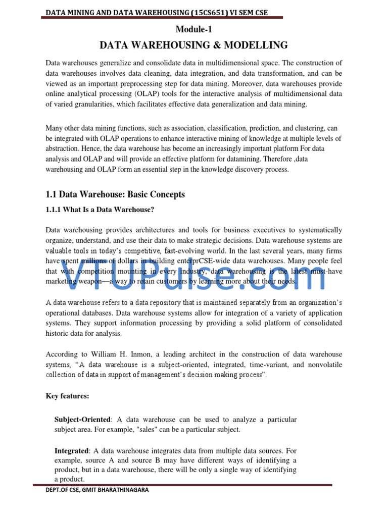 DMW M1 | PDF | Data Warehouse | Databases