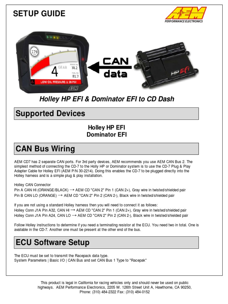 Holley Dominator EFI Setup Guide | PDF | Electrical Connector ...