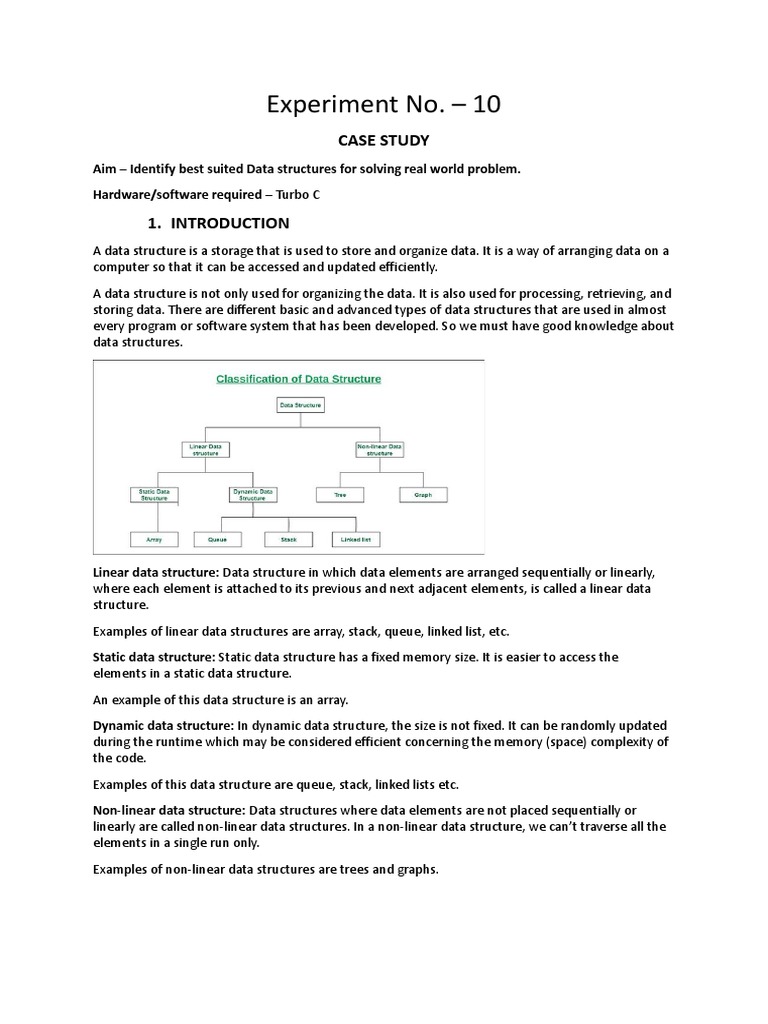 DS Sem 2 Case Study PDF | PDF | Pointer (Computer Programming) | Computer Data