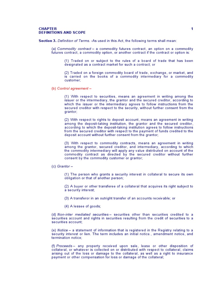 Ppsa (Ra 11057) | PDF | Security Interest | Securities (Finance)