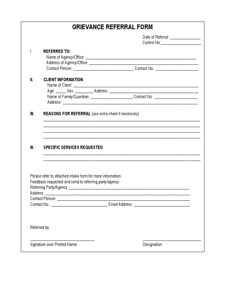 EC Grievance Referral Form | PDF