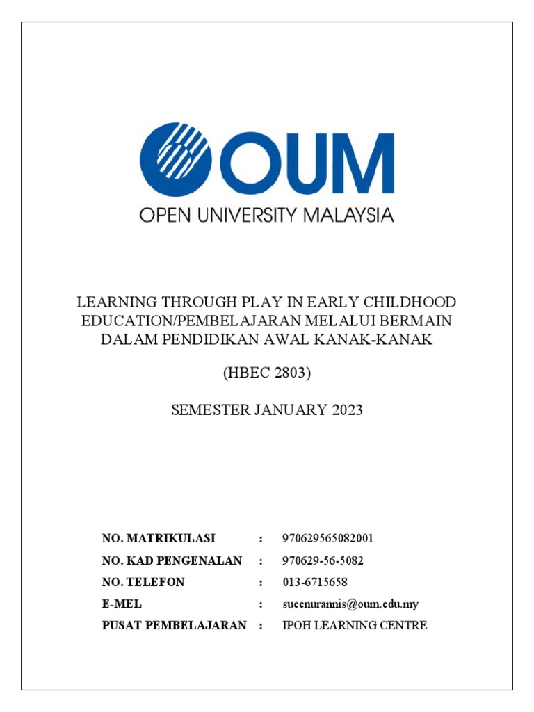 Learning Through Play | PDF