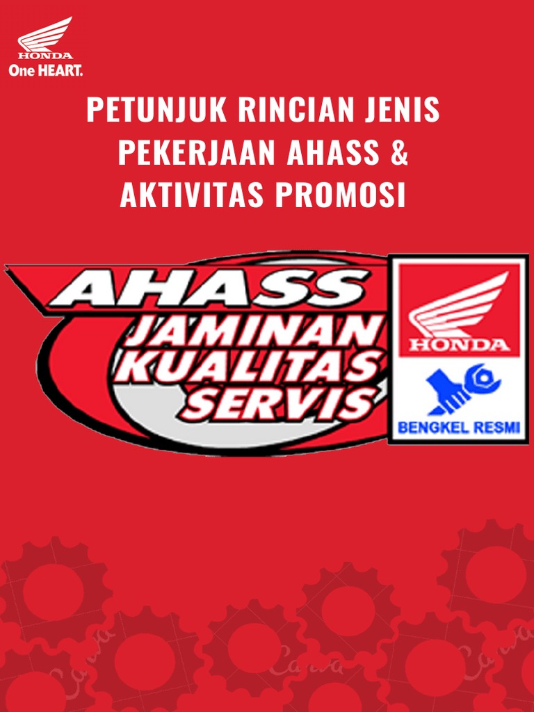Petunjuk Rincian Jenis Pekerjaan AHASS & Aktivitas Promosi | PDF | Bisnis