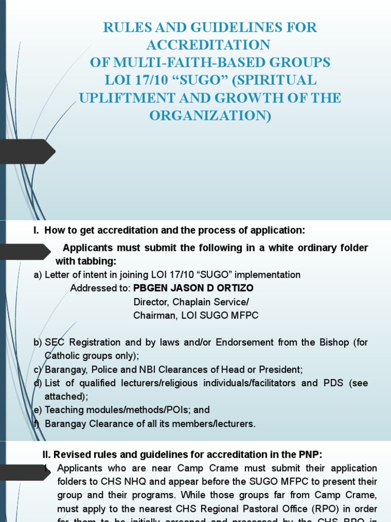 Rules and Regulation For Accreditation | PDF | Justice | Crime & Violence