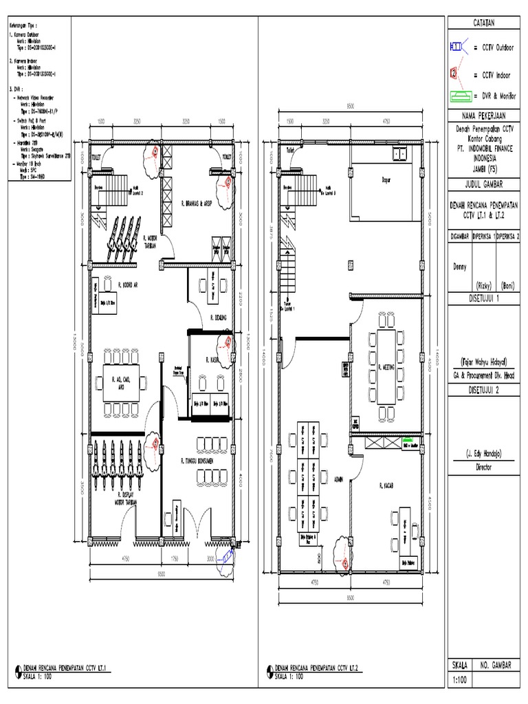 Denah Penempatan CCTV Jambi Lt.1&2.pdf | PDF