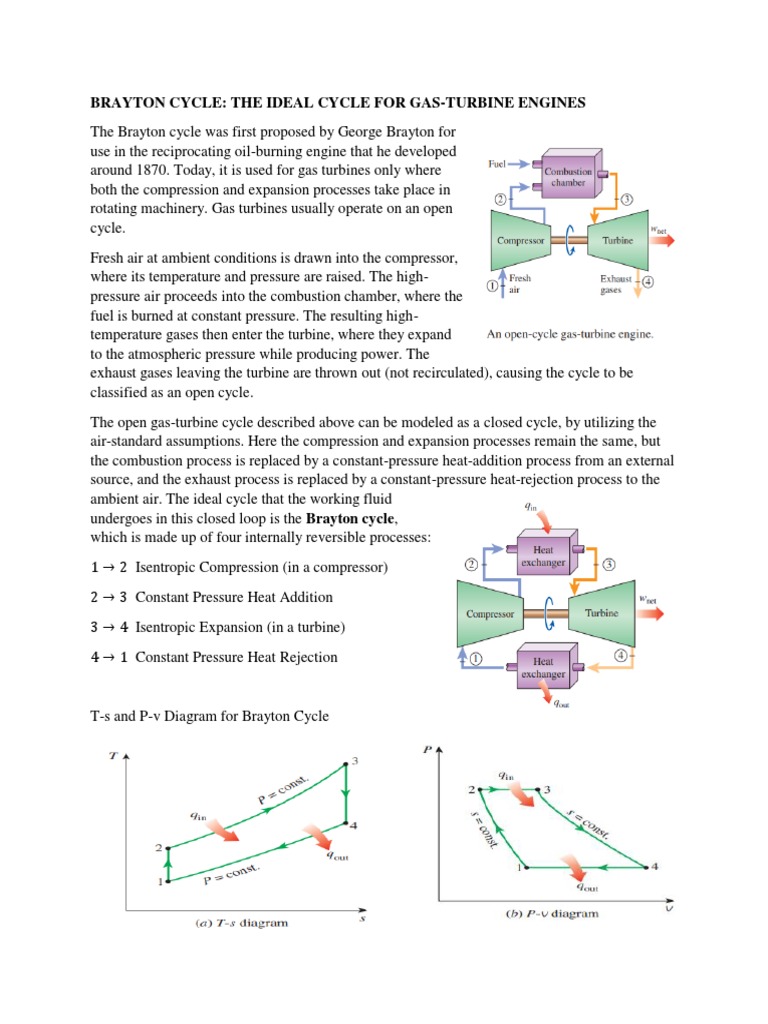 Brayton Cycle Closed Cycle Only | PDF | Gas Turbine | Energy Technology