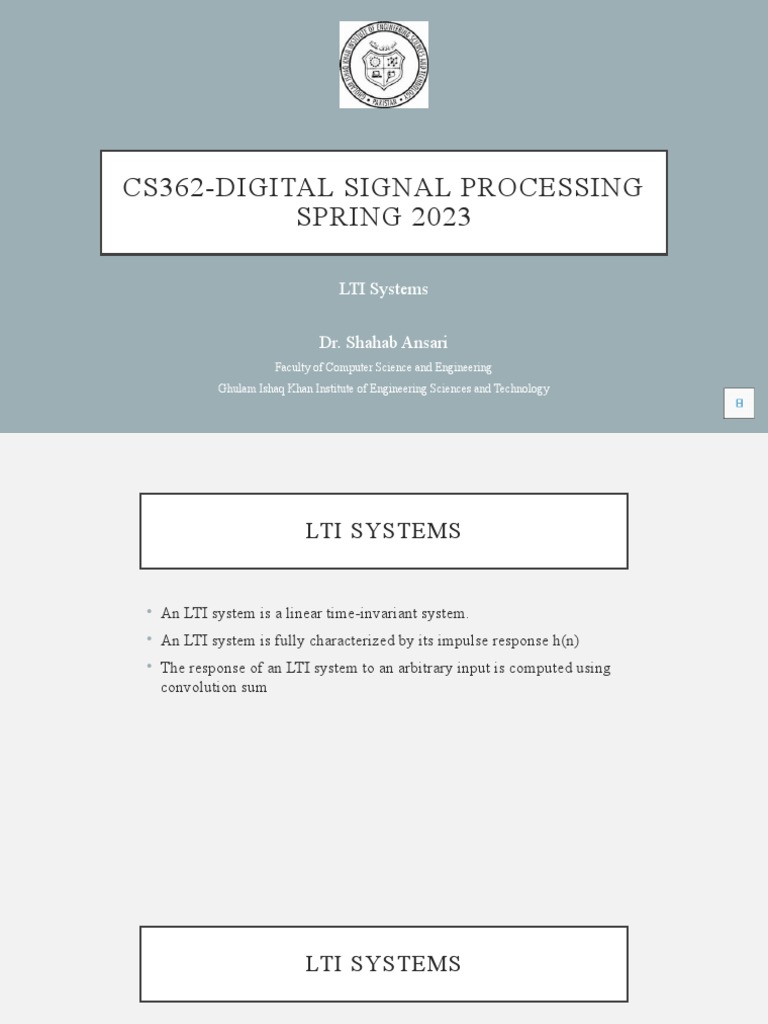 LTI Systems | PDF | Control Theory | Information And Communications ...