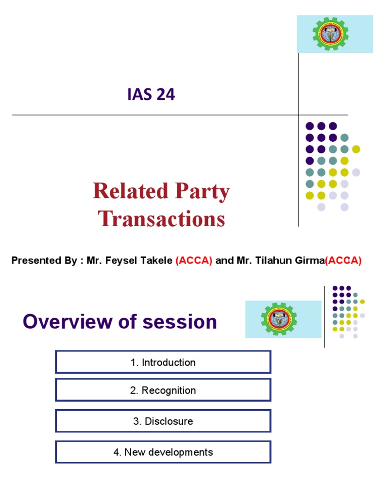 IAS 24 Related Party | PDF | Consolidation (Business) | Private Sector