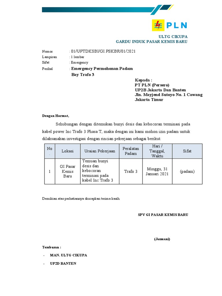 31-01-2021 Emergency Desis Inc Trafo 3 | PDF
