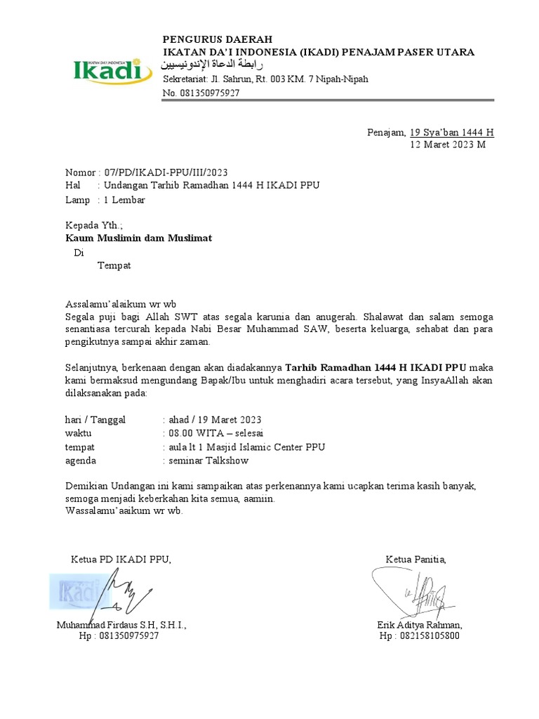 Undangan Mabit Muhasabah Akhir Tahun | PDF