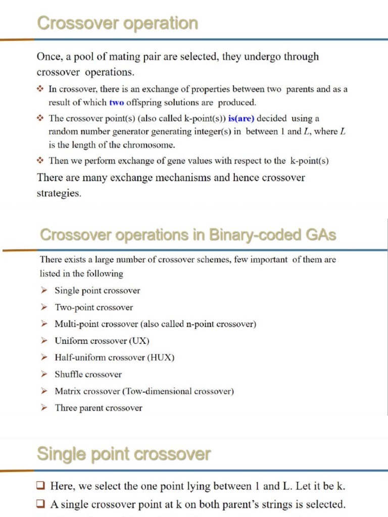 GA - Crossover | PDF | Algorithms | Applied Mathematics