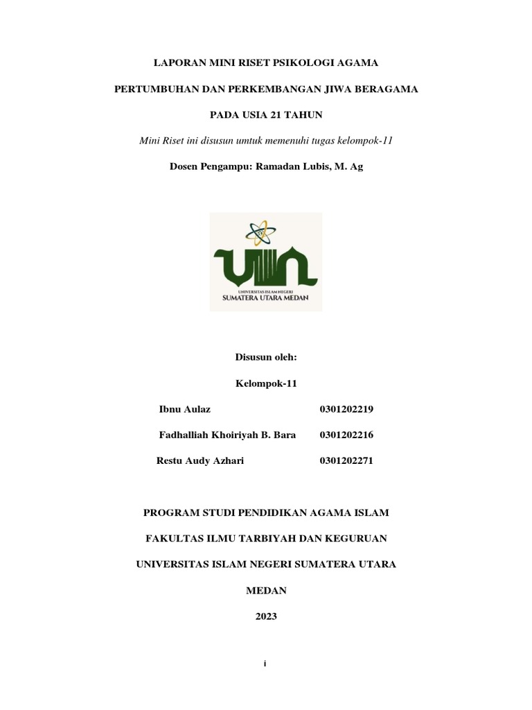 Pertumbuhan Dan Perkembangan Jiwa Beragama Pada Usia 21 Tahun | PDF