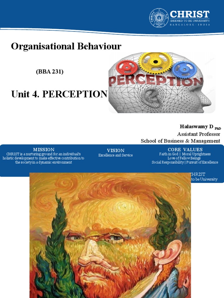 UNIT 4-OB-Perception | PDF | Perception | Behavior