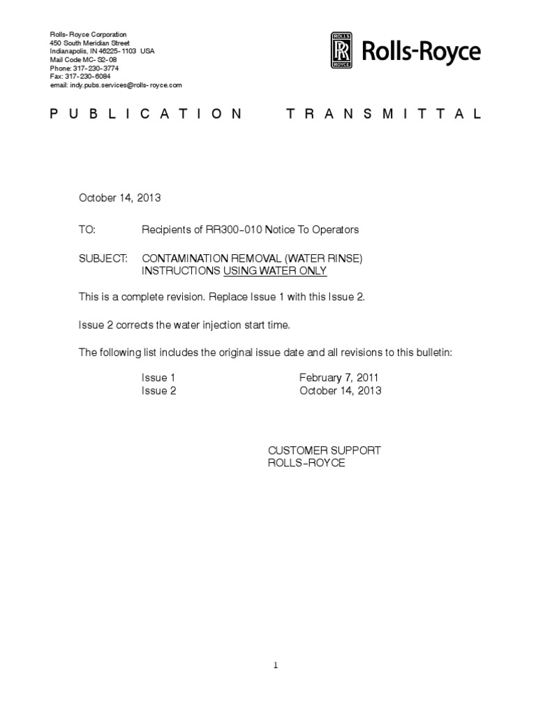 NTO RR300-10 For Engine Wash RR300 R66 | PDF