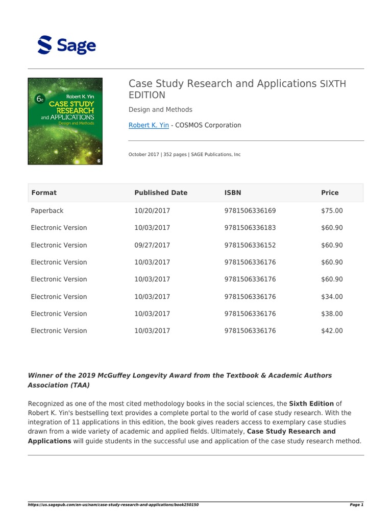 Sage - Publications - Inc - Case - Study - Research - and ...