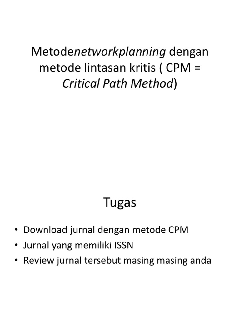 Tugas CPM PDF | PDF