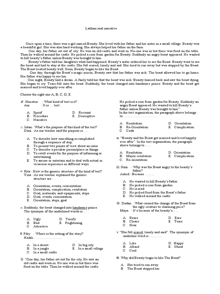 Latihan Soal Narrative | PDF